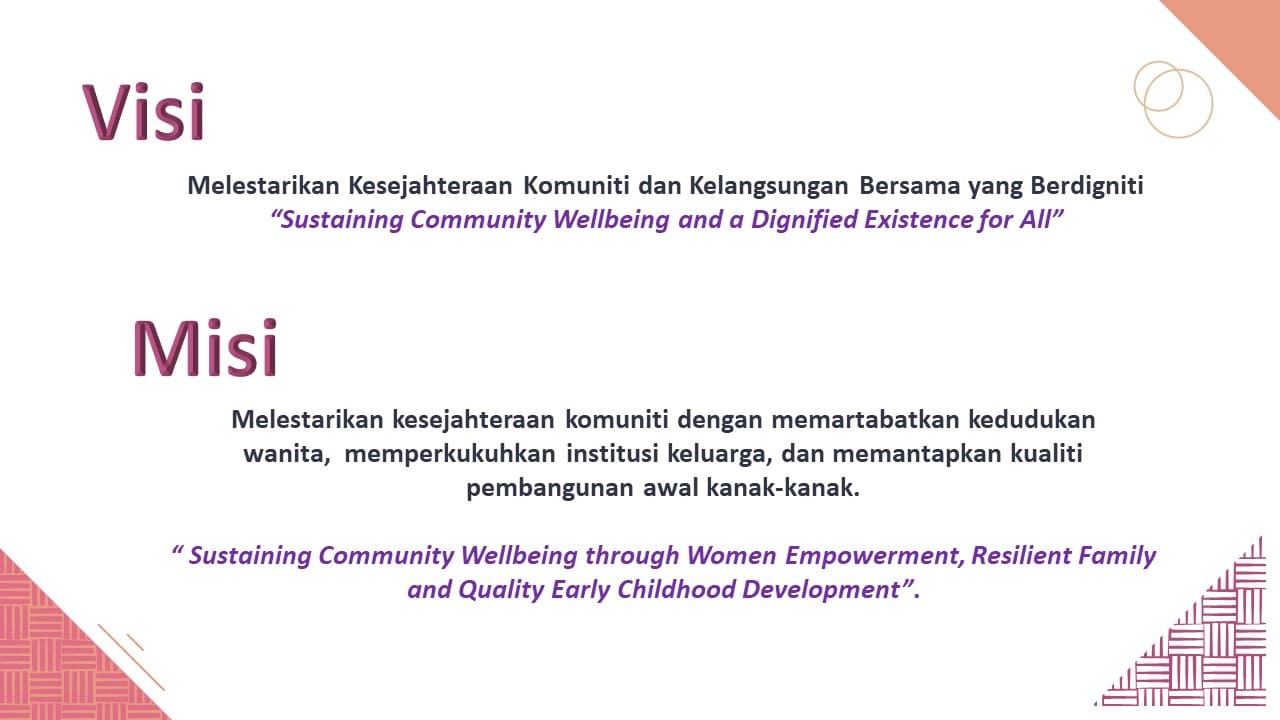 Visi dan Misi - Laman Web Rasmi Jabatan Wanita dan Keluarga Sarawak