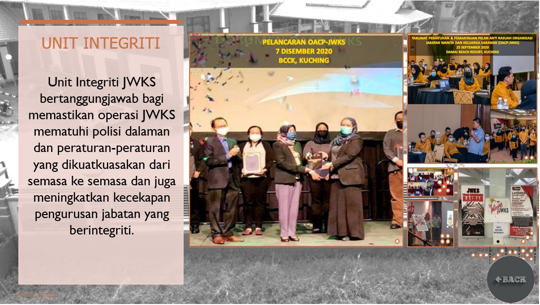 Unit Integriti - Laman Web Rasmi Jabatan Wanita dan Keluarga Sarawak